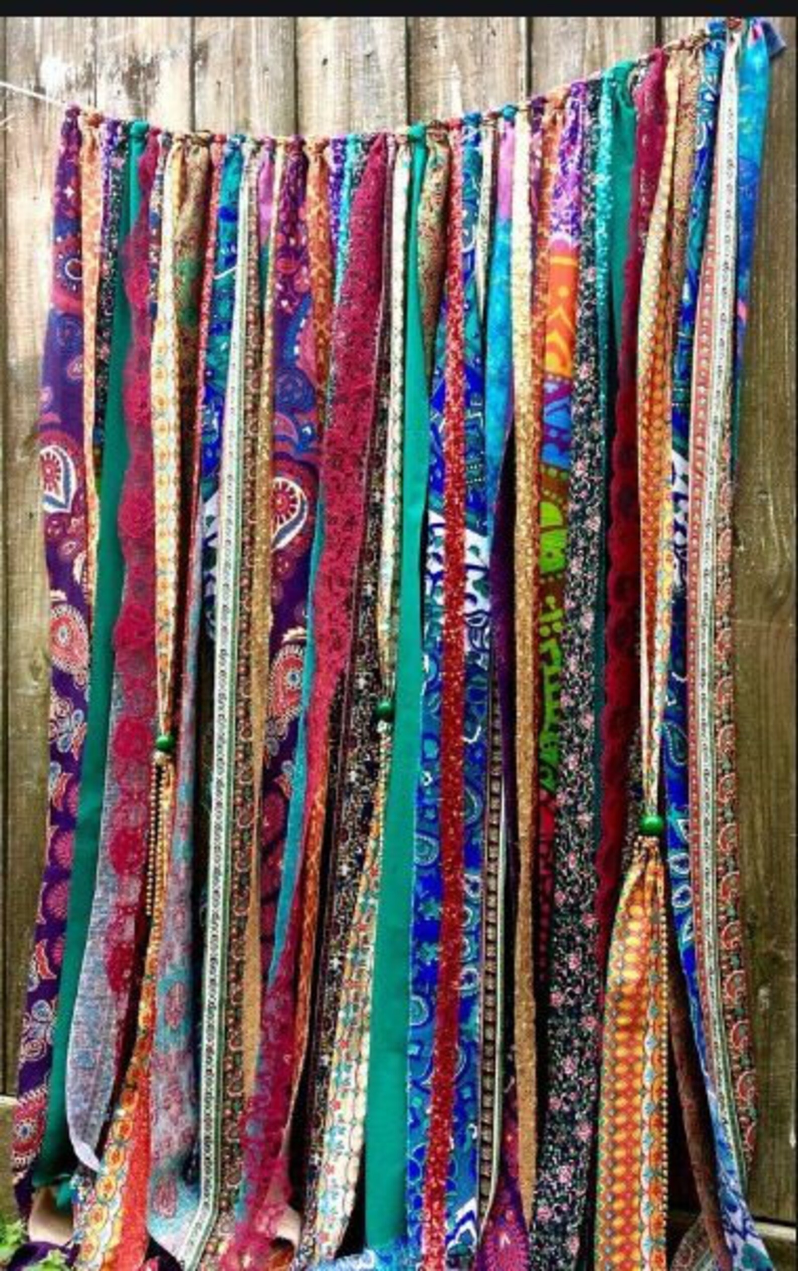 Indian Vintage Old Silk Sari Fabric Made Multi Color Silk Ribbon ...