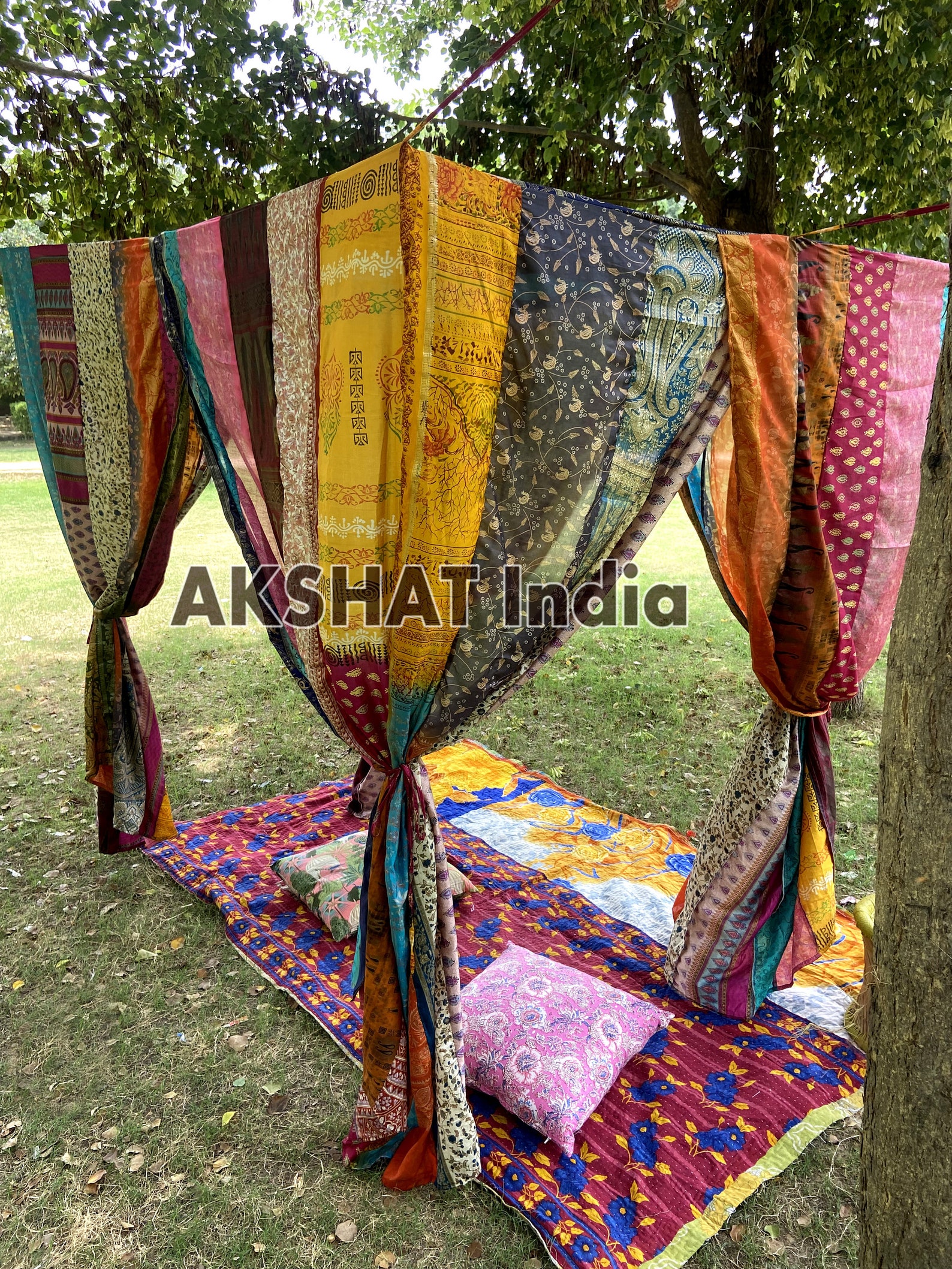 Sari Canopy,boho Sari Canopy,indian Sari Bed Canopy,bohemian Canopy ...