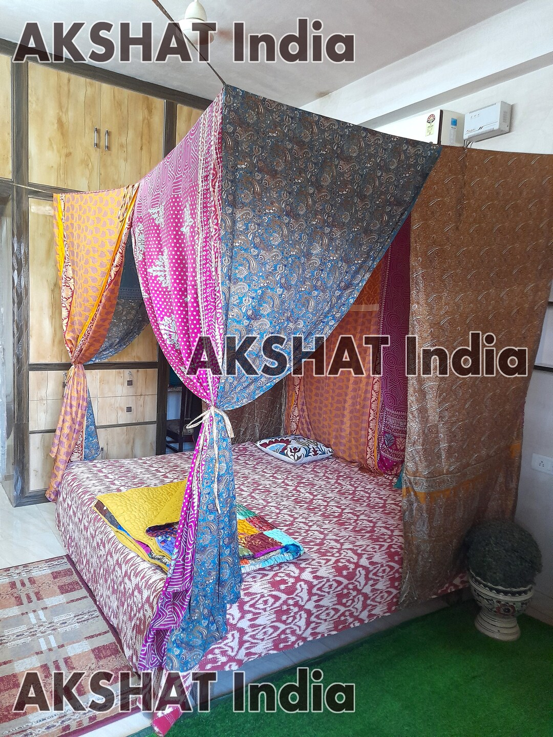 Sari BED CANOPY TENT Canopy Bed Curtains Wedding - Etsy