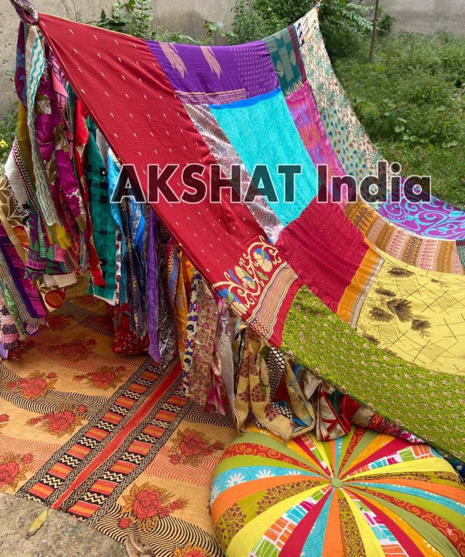 Colorful Sari Bed Canopy ,boho Sari Canopy, Indian Sari Bedcanopy ...