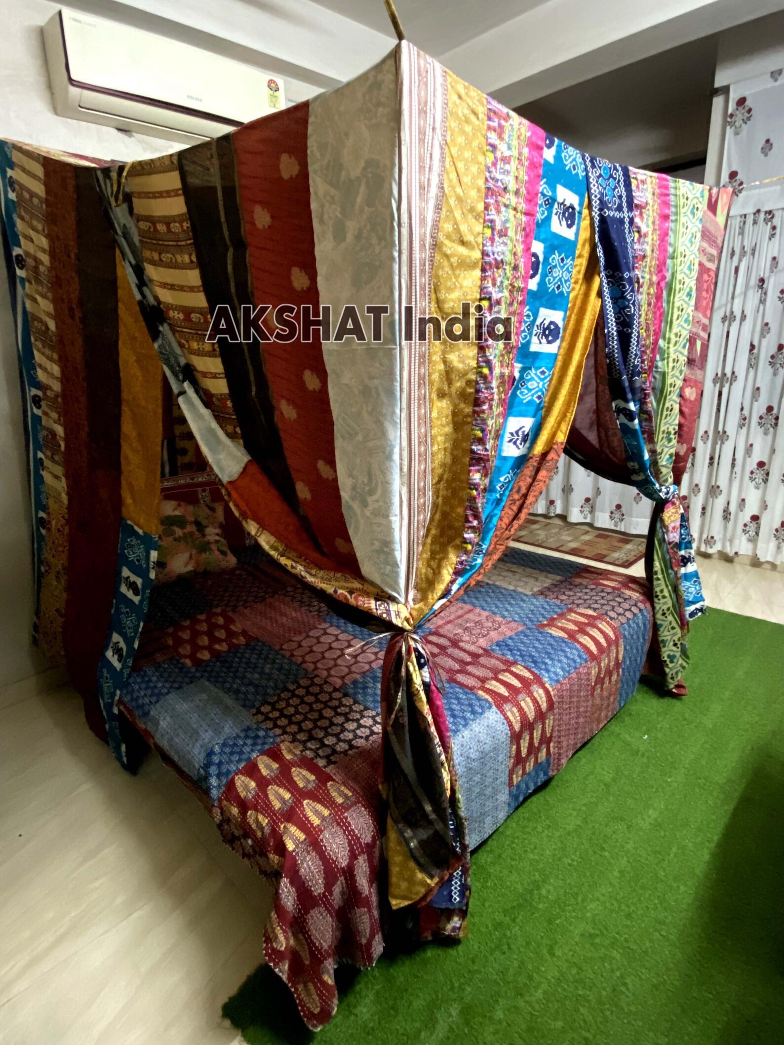 Sari Canopy,boho Sari Canopy,indian Sari Bed Canopy,bohemian Canopy ...