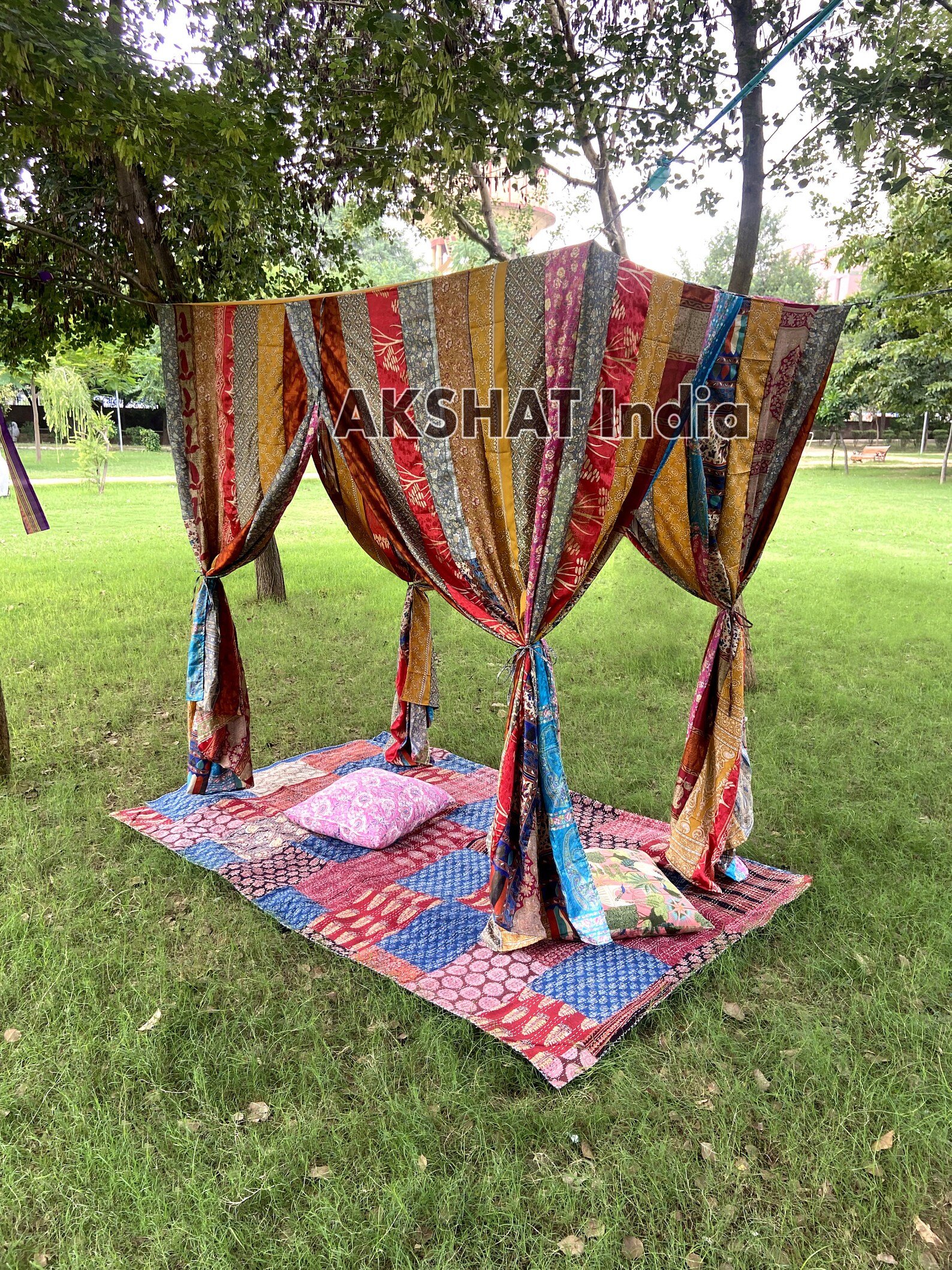 Handmade Sari Canopy,traditional Sari Canopy,sari Sheer Canopy,unique ...
