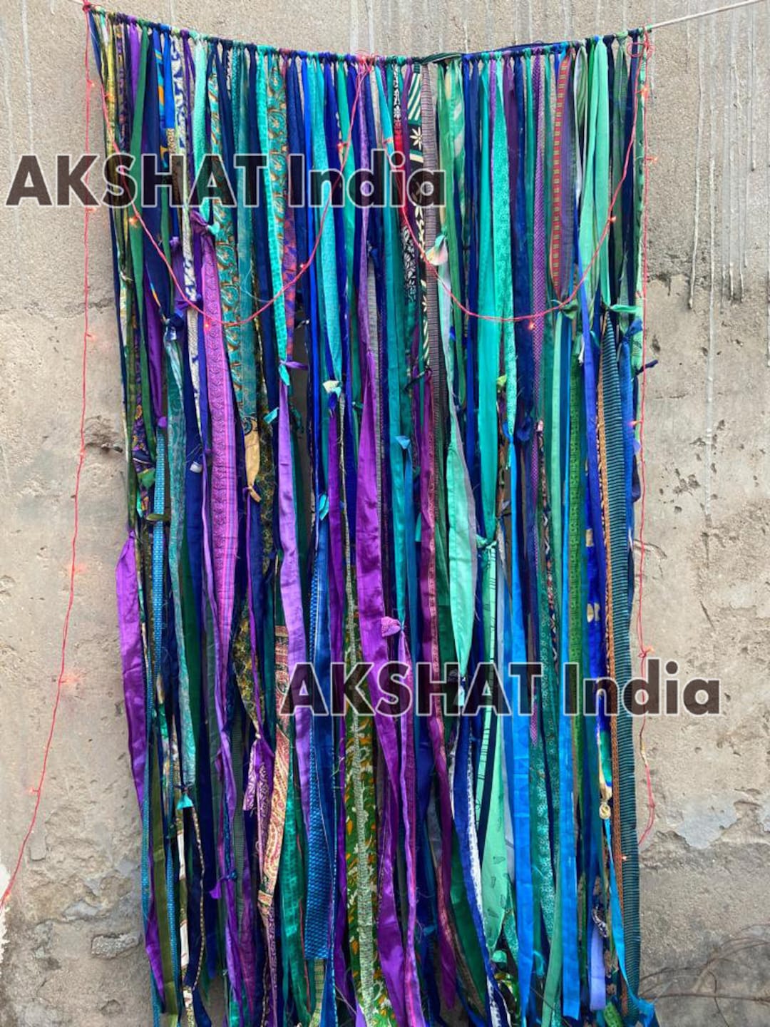 Ribbon Curtain/ Fly Curtain - Spring Colours, Made to Measure ...