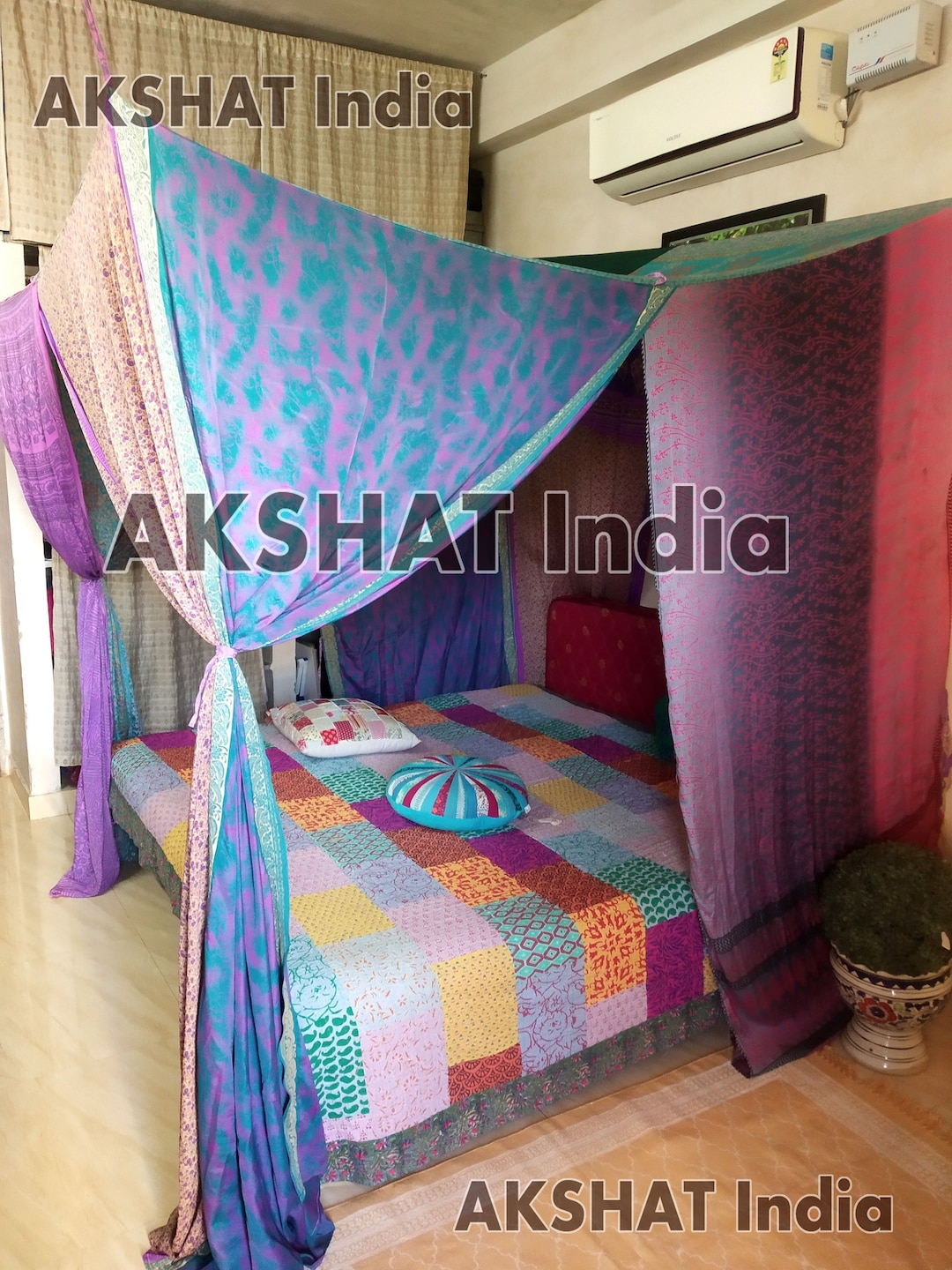 Sari Canopy Tent, Sari Canopy for Events, Artistic Sari Canopy ...