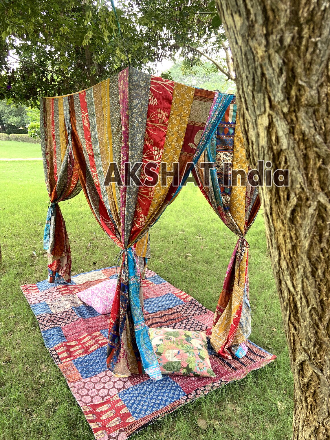 Handmade Sari Canopy,traditional Sari Canopy,sari Sheer Canopy,unique ...