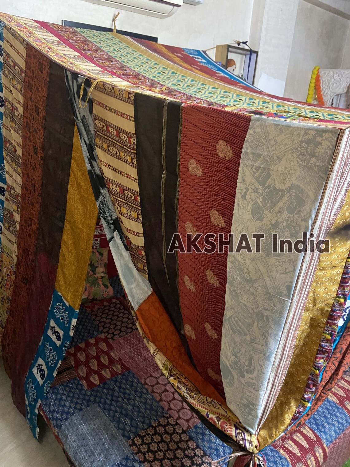 Sari Canopy,boho Sari Canopy,indian Sari Bed Canopy,bohemian Canopy ...