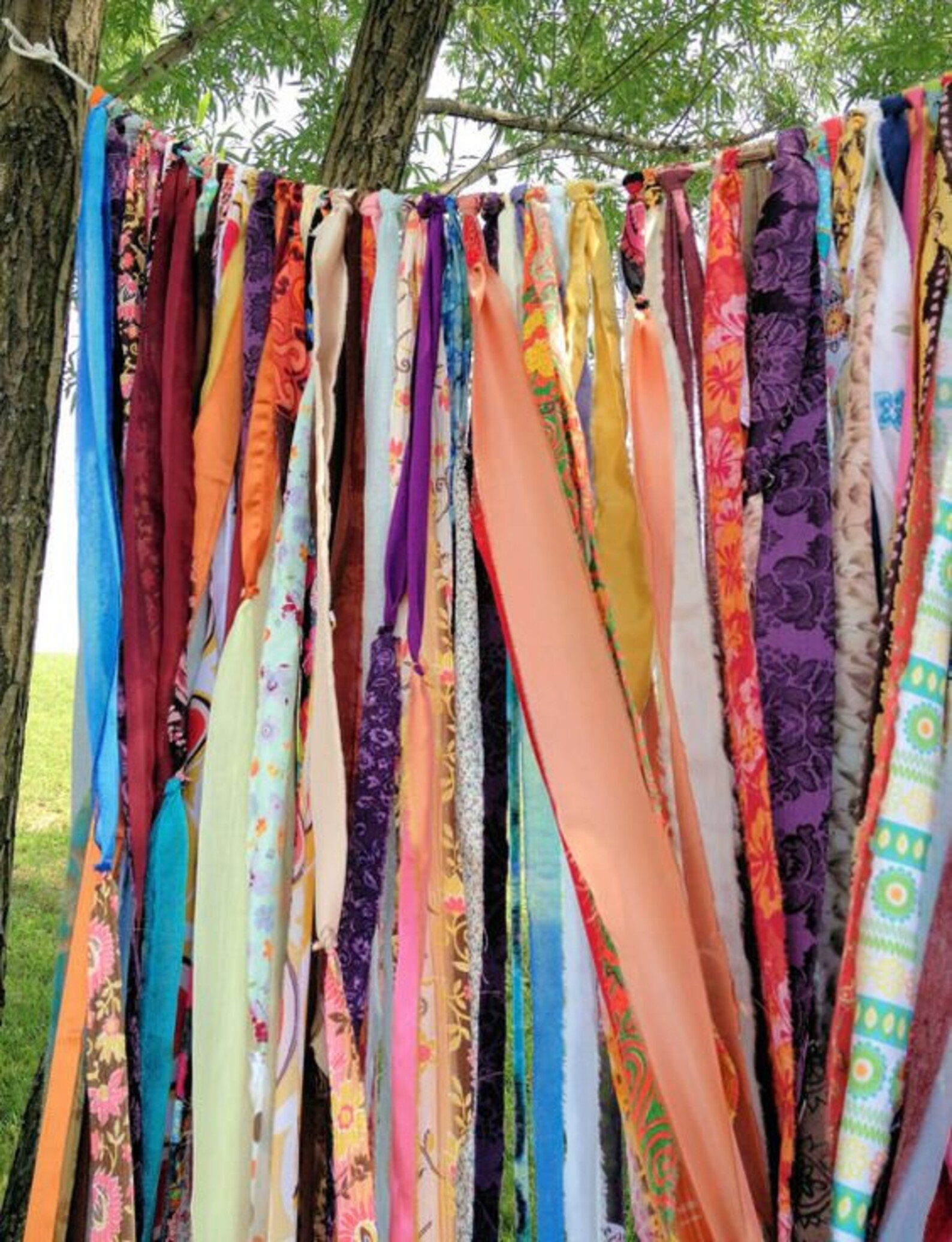 Indian Vintage Old Silk Sari Fabric Made Multi Color Silk Ribbon ...