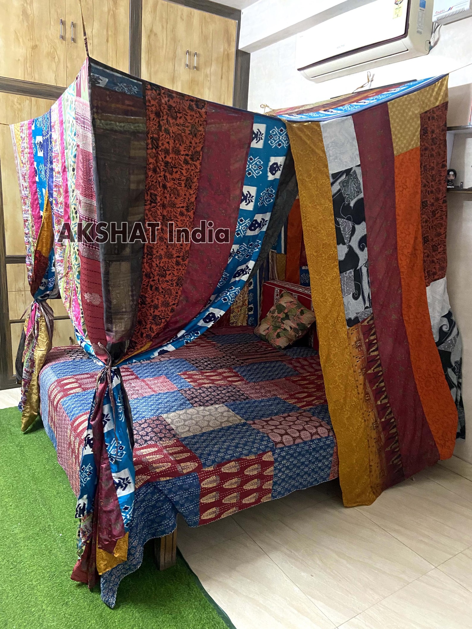 Sari Canopy,boho Sari Canopy,indian Sari Bed Canopy,bohemian Canopy ...