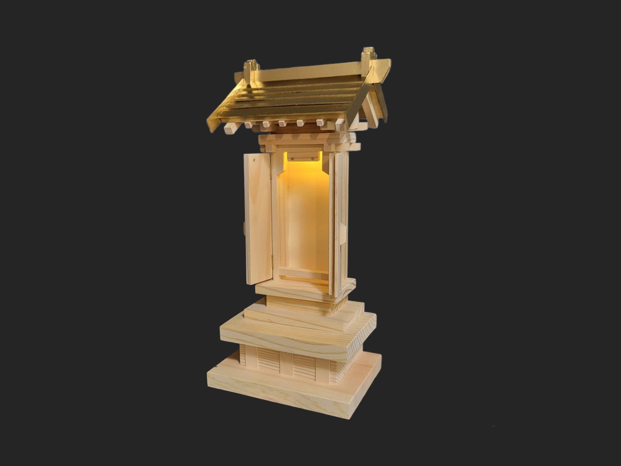 Kamidana Shrine With Gold Roof. Mini Jinja. Household Shrine. Ancestral ...