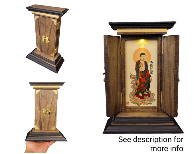 Small Amida Nyorai Butsudan With LED Light. Pure Land Shin Buddhist ...