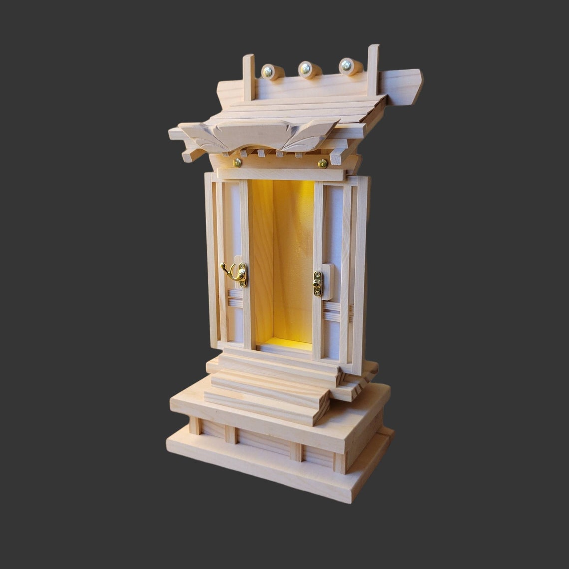 Shinto Kamidana With Shoji Doors to House Ofuda. Mini Jinja. Kami Home ...