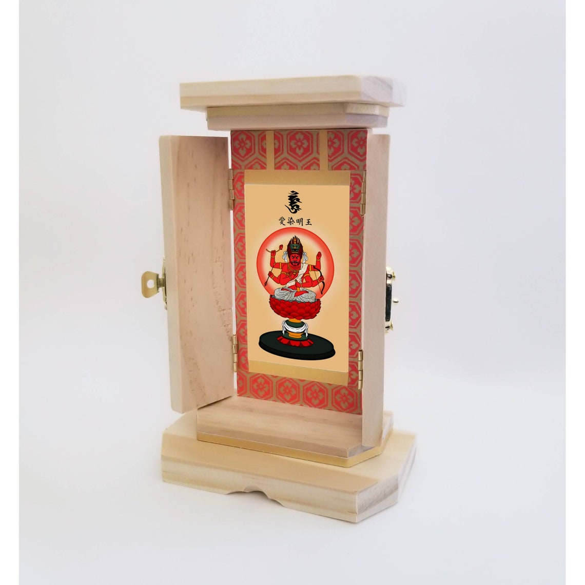 Aizen Myo-o Portable Butsudan Omamori Love-stained Wisdom King of ...