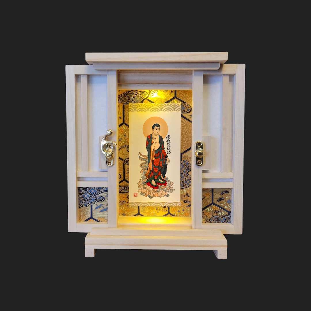 Small Portable Amida Nyorai Butsudan. Pure Land Buddhist Altar ...