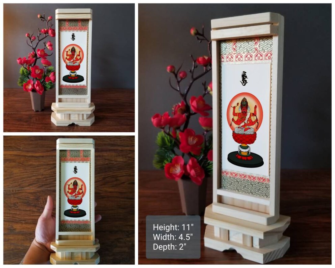 Aizen Myo-o Esoteric Mikkyo Honzon. Love-stained Wisdom King of Shingon ...