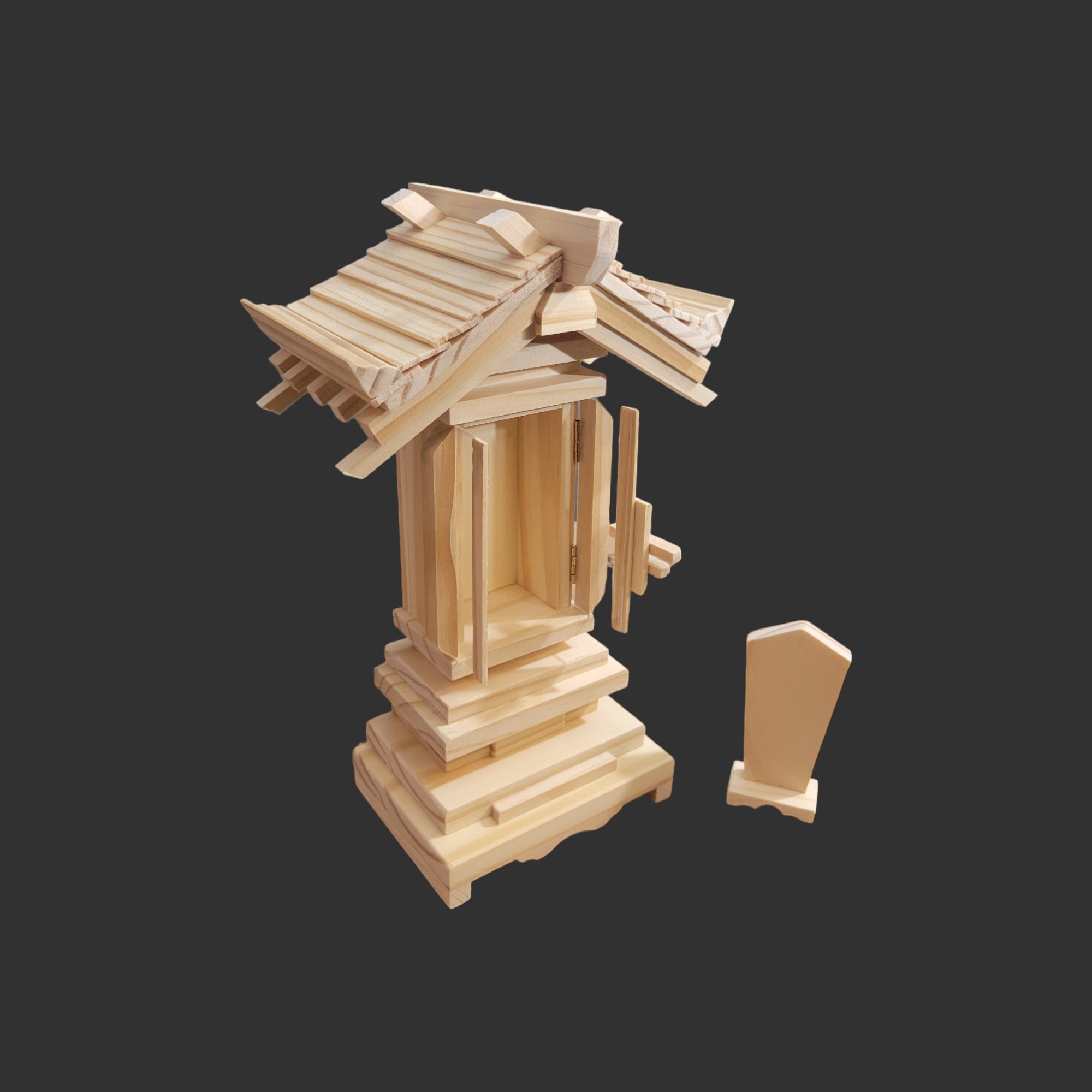 Miniature Temple-style Spirit House Kamidana Shrine. Memorial ...