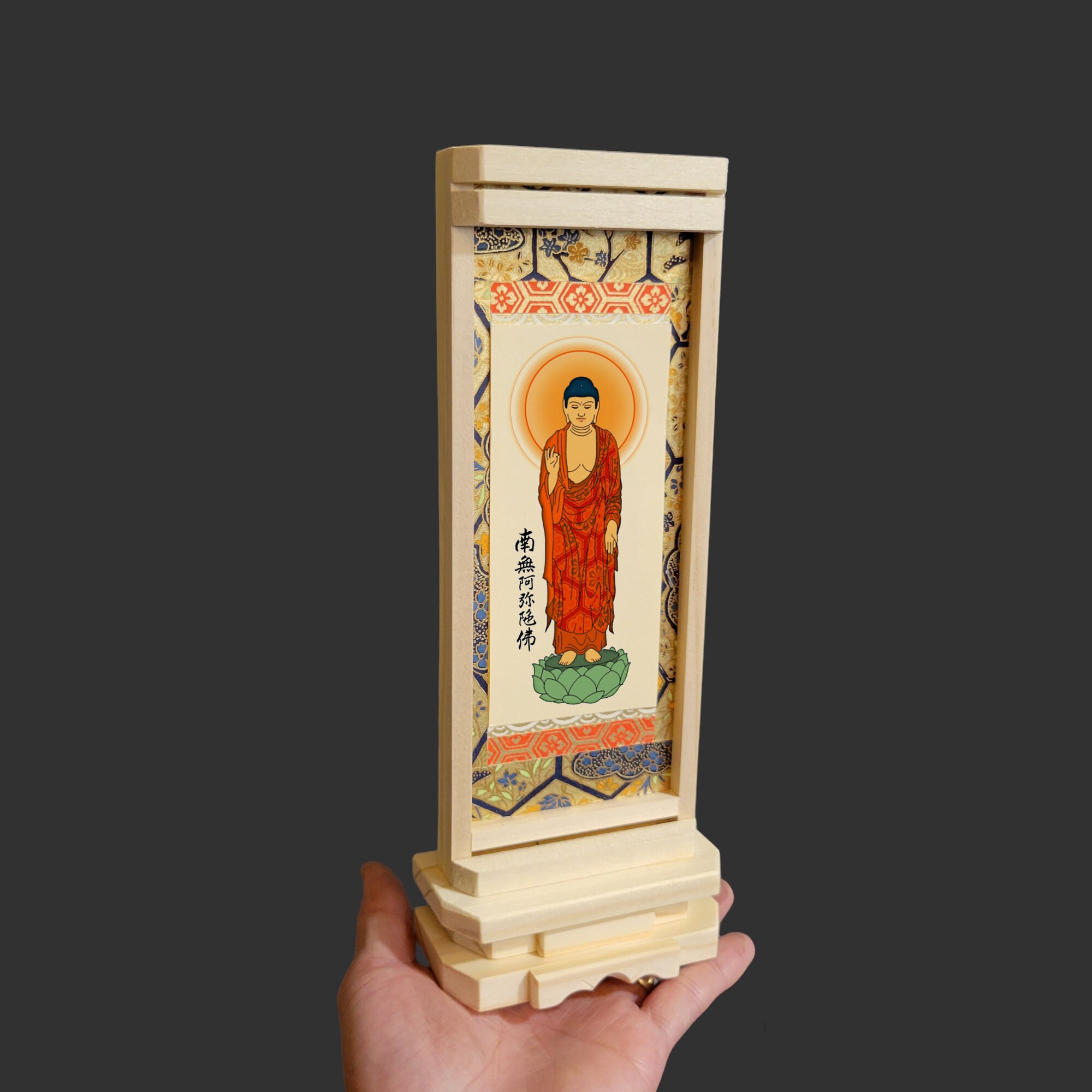 Pure Land Buddhist Tablets of Amida Nyorai With Honen and Shiran ...