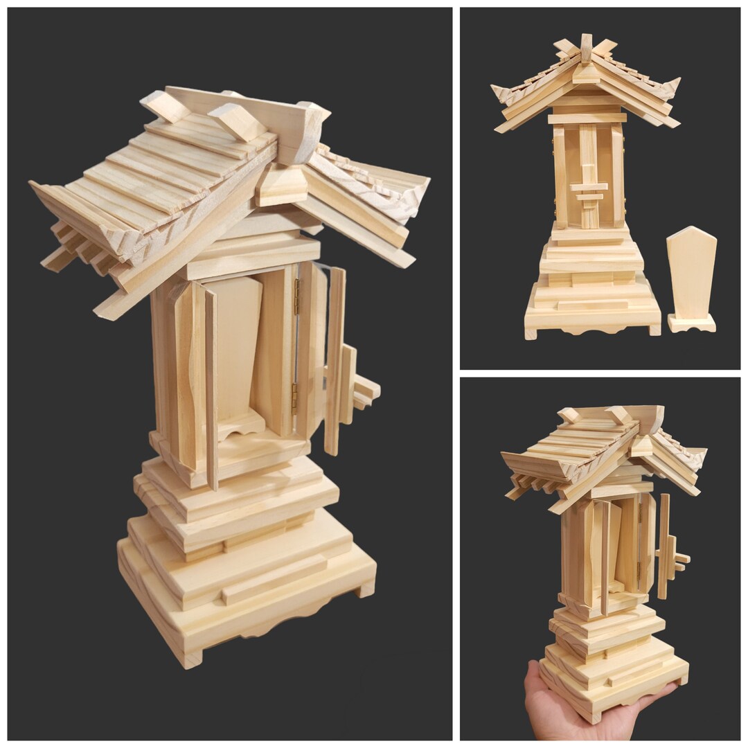 Miniature Temple-style Spirit House Kamidana Shrine. Memorial ...