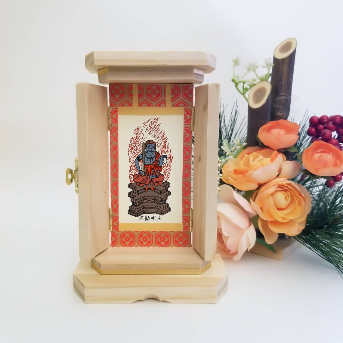 Mini Butsudan With Myoo Fudo Honzon Omamori Butsuda Acala. - Etsy