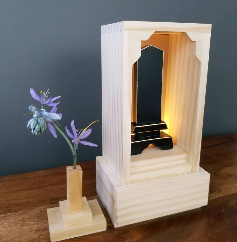 Small Modern Ancestral Home Altar Shrine. Small Spirit House. Butsudan ...