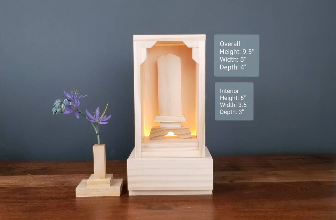 Small Modern Ancestral Home Altar Shrine. Small Spirit House. Butsudan ...