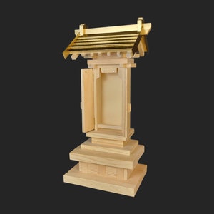 Kamidana Shrine With Gold Roof. Mini Jinja. Household Shrine. Ancestral ...