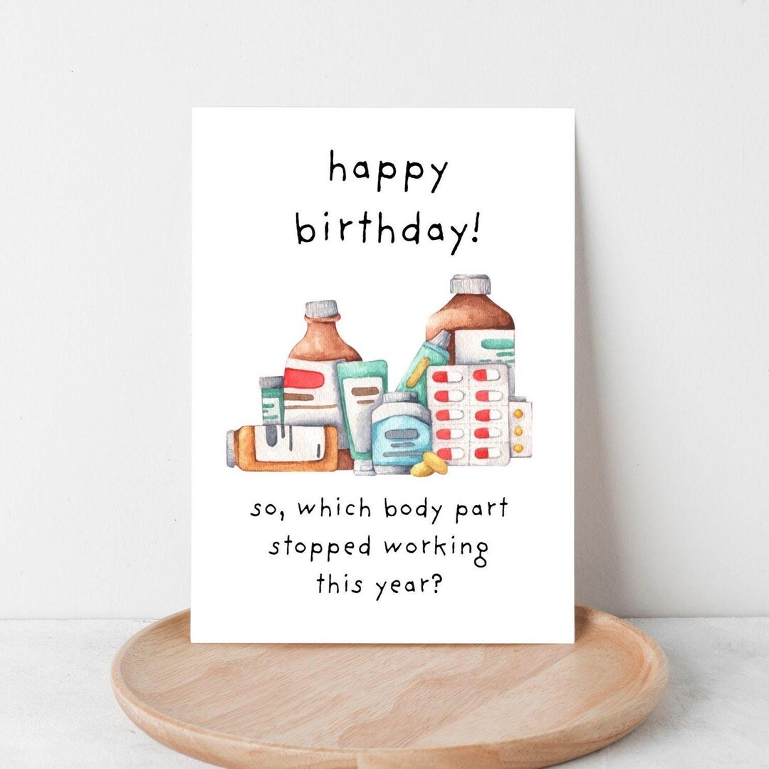 Pain Meds Funny Birthday Card for Boyfriend for Girlfriend Husband Wife ...