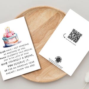 Printable Rickroll Birthday Card for Boyfriend Rick Astley Scan QR Surprise Funny Greeting Card ...