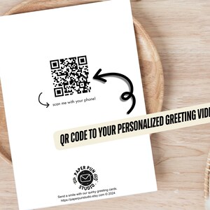 Funny Cat Birthday Card With QR Code Video and Animal Pun - Etsy