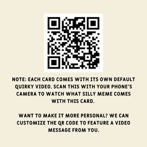 Funny Cat Birthday Card With QR Code Video and Animal Pun - Etsy