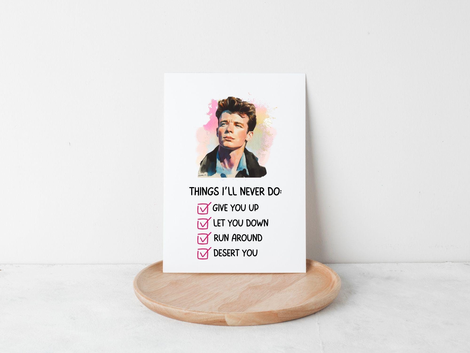 Rickroll Birthday Card: Rick Astley QR Code Surprise (digital Download ...