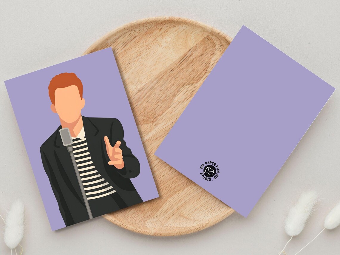 Rickroll Birthday Card: Rick Astley Funny Printable (PDF Card) - Etsy