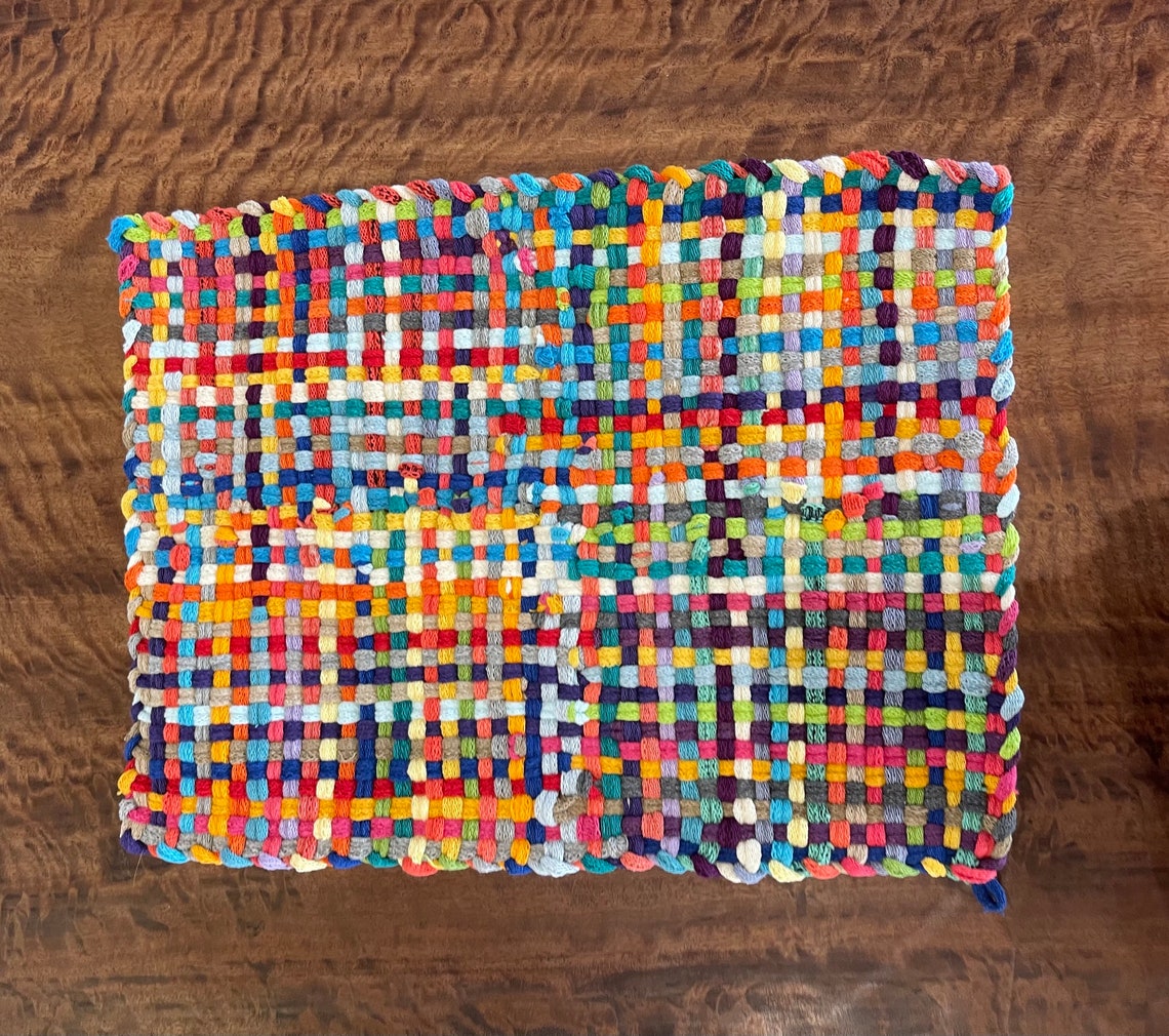 Handwoven Boho Style Multicolor Placemats Unique and One of a Kind ...