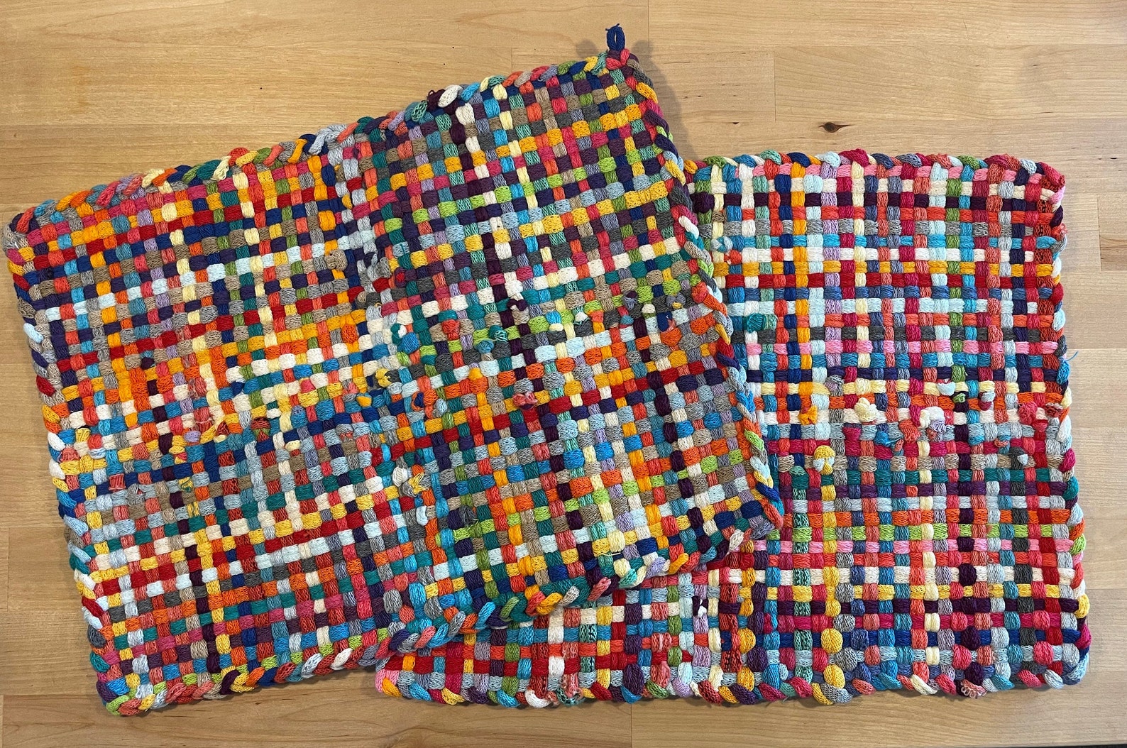 Handwoven Boho Style Multicolor Placemats Unique and One of a Kind ...