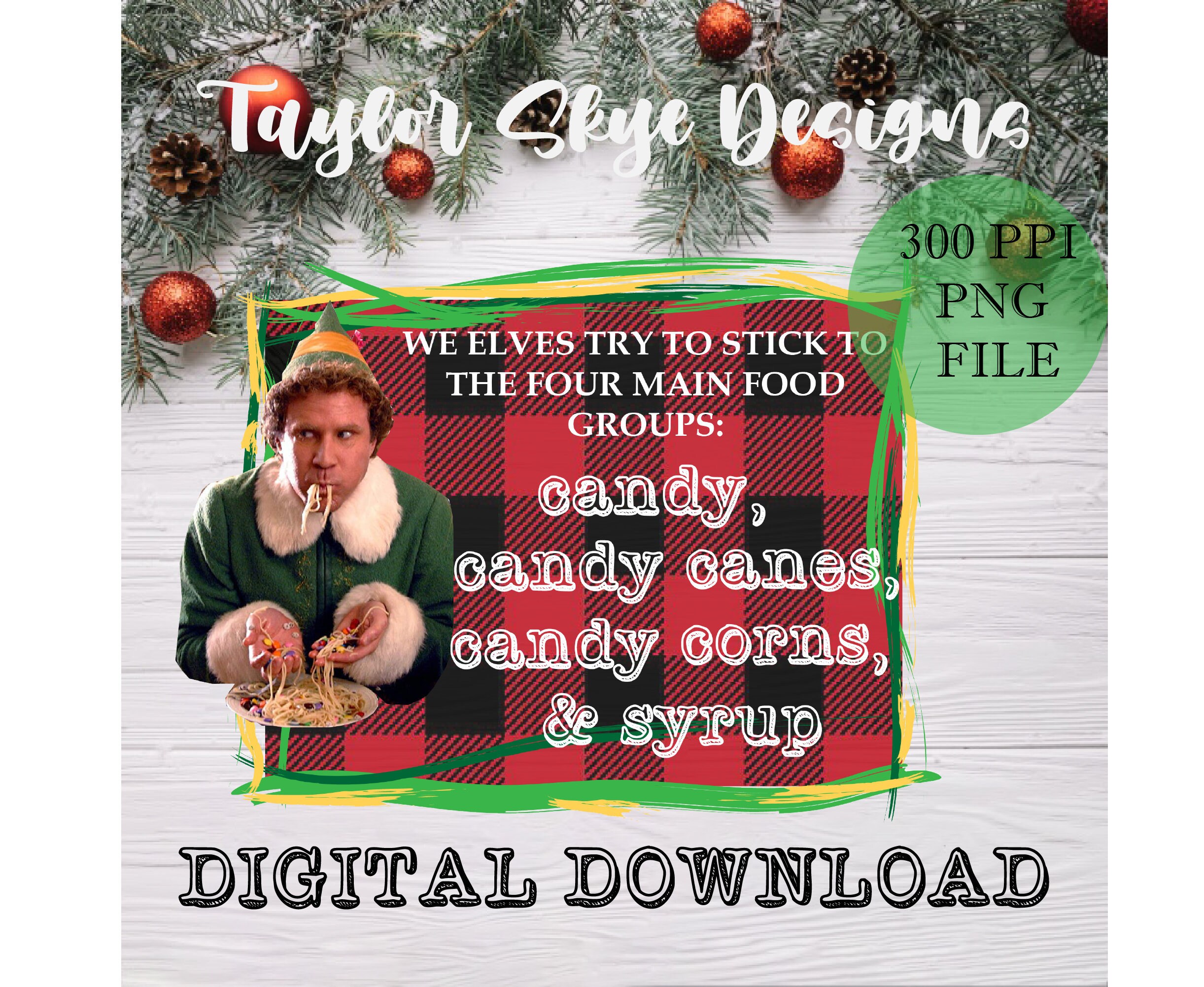 Digital Download Elf Food Groups 300 PPI PNG IMAGE - Etsy