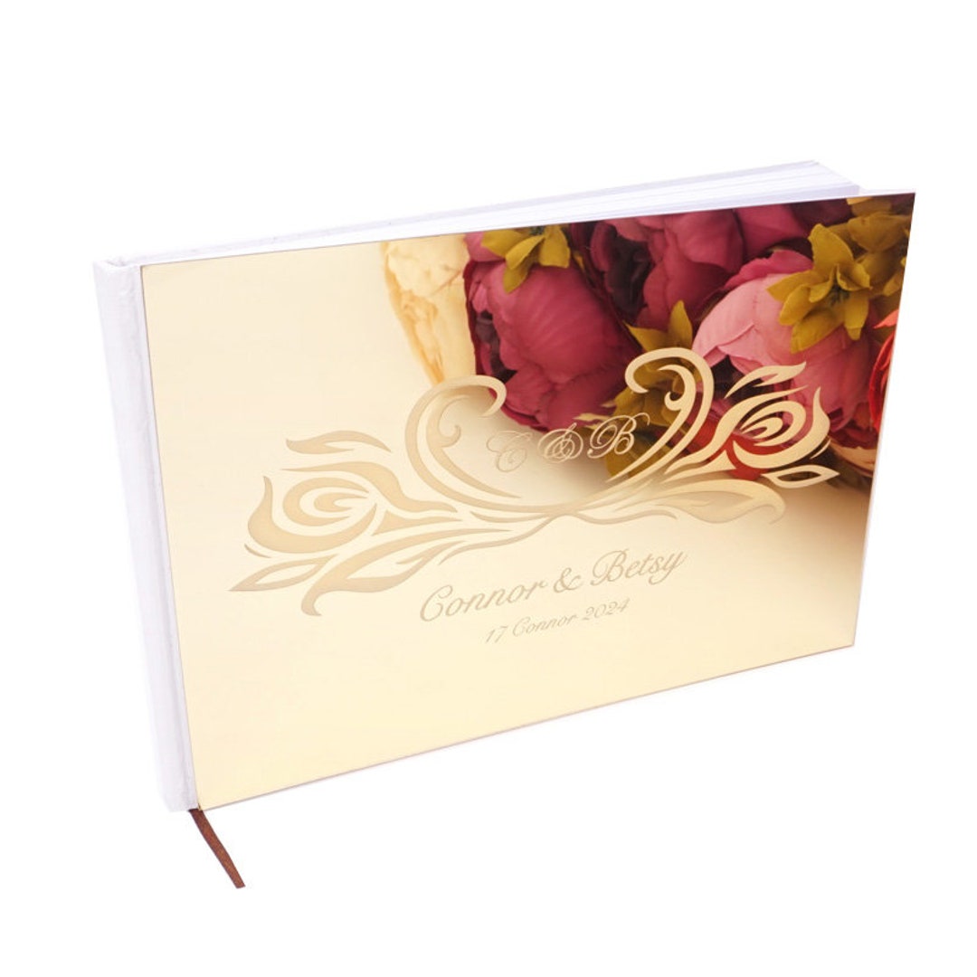 2518 CM Custom Couple Name Wedding Signature Guest Book - Etsy