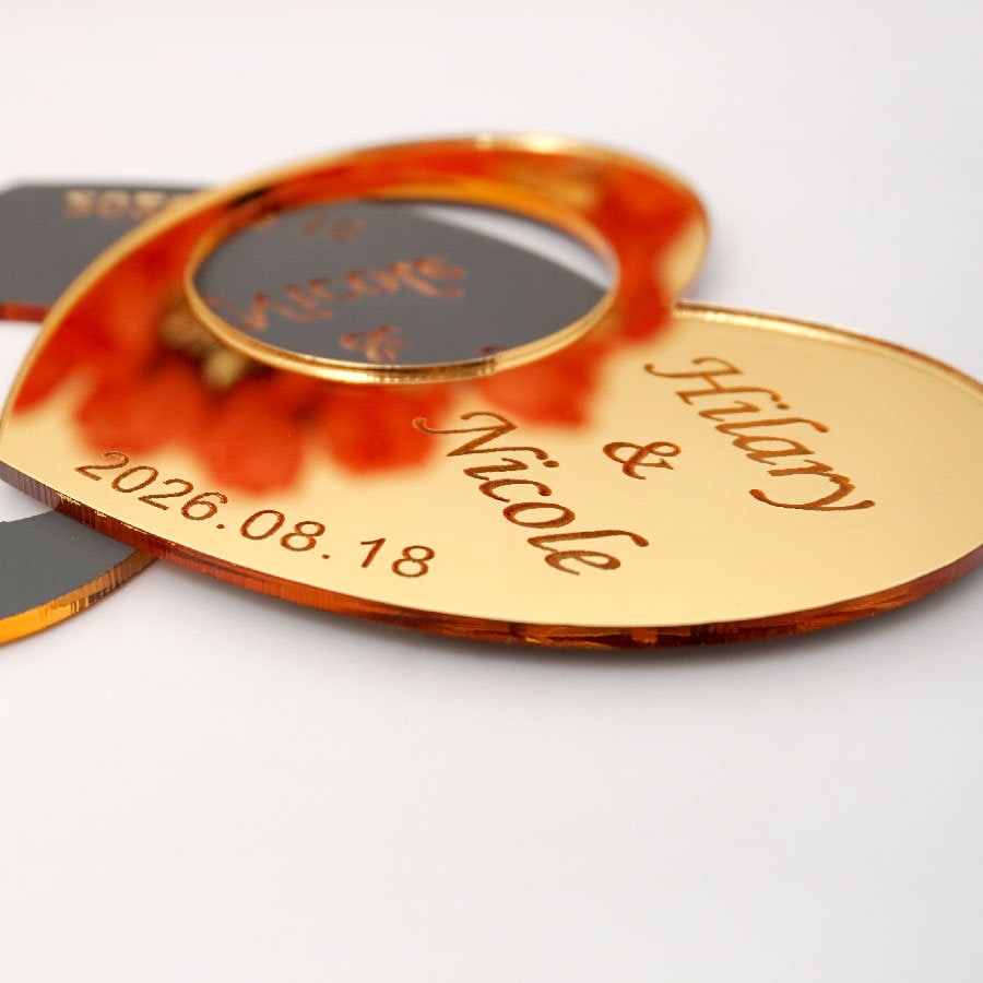 20pcs/Lot Personalized Acrylic Heart Shape Custom Couple Name | Etsy