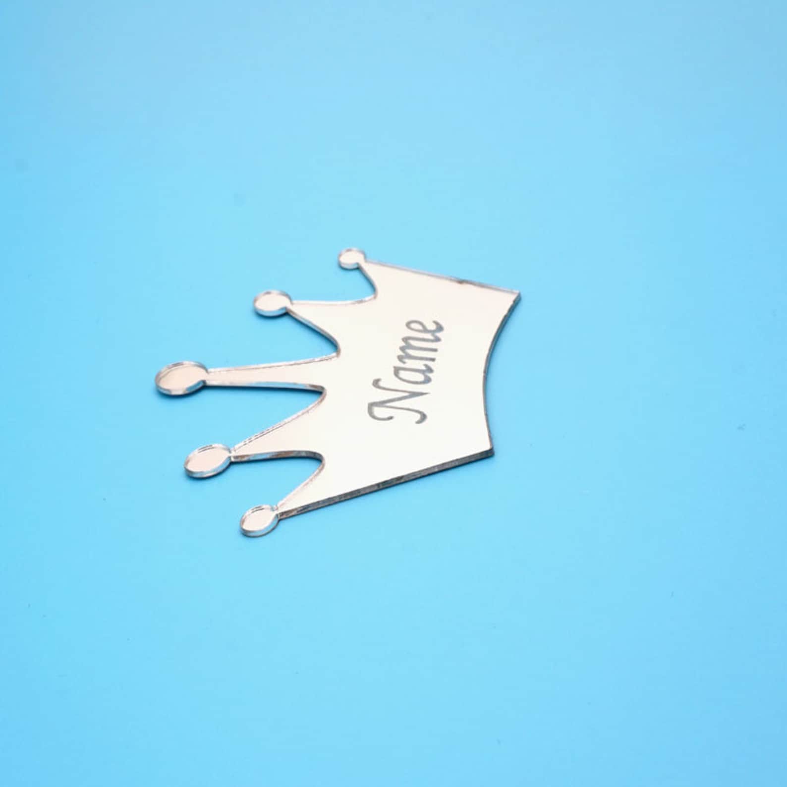 30pcs Small Crown Engrave Name Custom Acrylic Mirror Sticker - Etsy