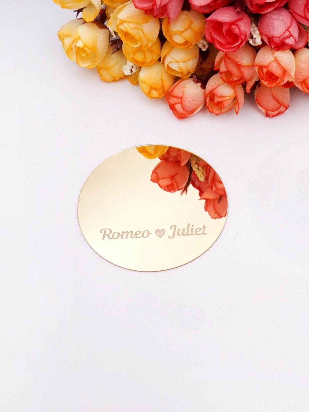 20pcs Personalized Newlywed Name Custom Wedding & Engagement Round ...