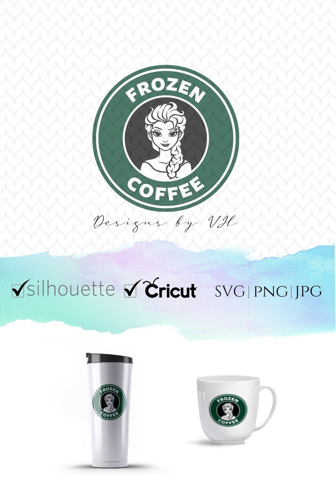 Frozen Coffee PNG | Elsa Coffee | Starbucks | Customizable Funny Design ...