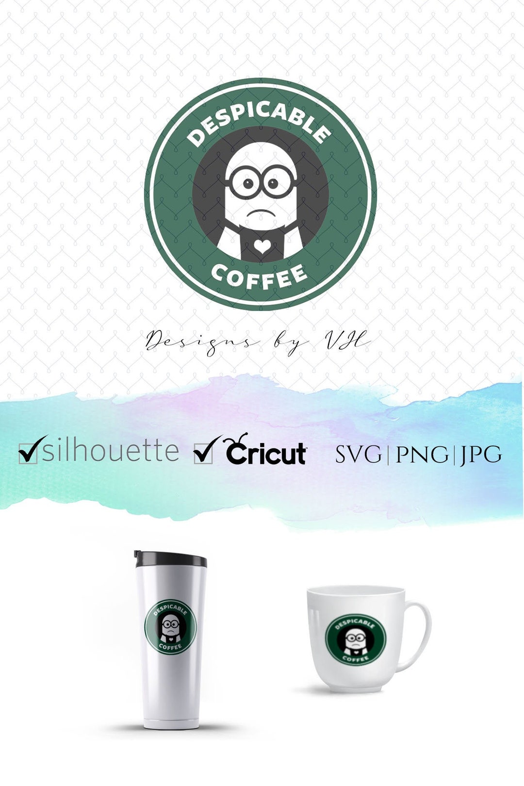 Despicable Me Coffee | PNG,JPG,SVG | Starbucks - Etsy
