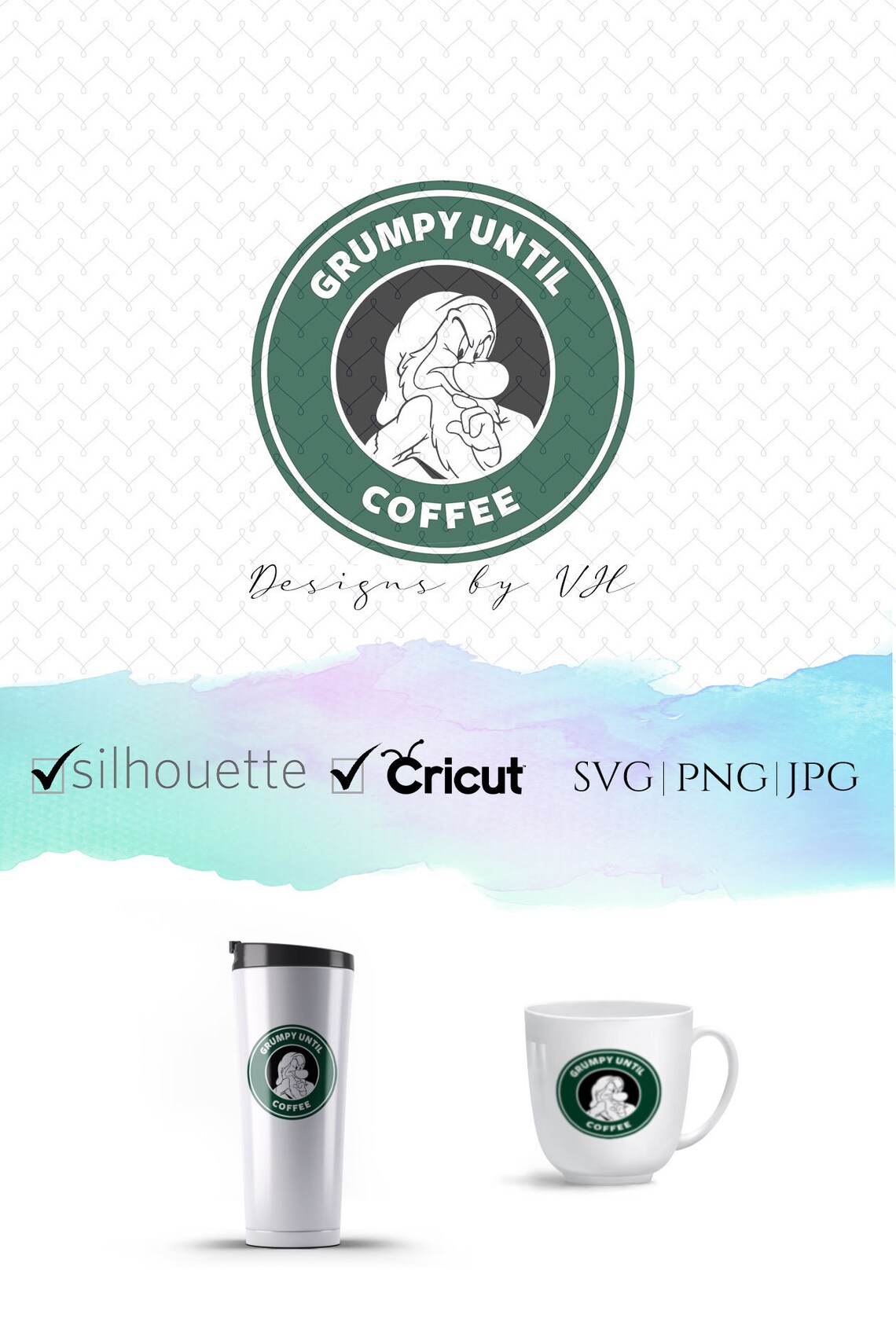 Grumpy Until Coffee PNG Grumpy Dwarf Coffee Starbucks Customizable ...