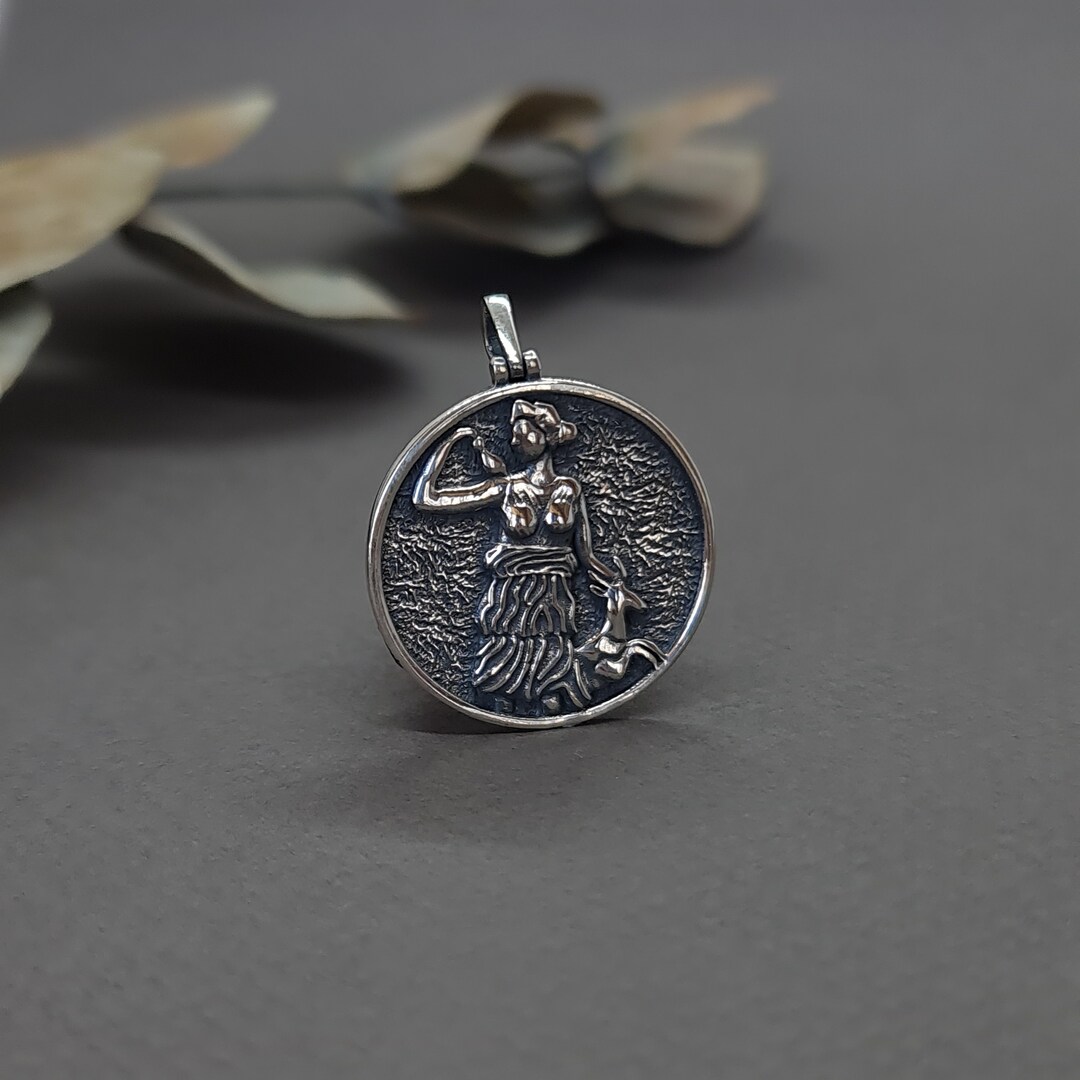 Silver Artemis Necklace | Greek Myth Goddess Artemis Pendant, Greek ...