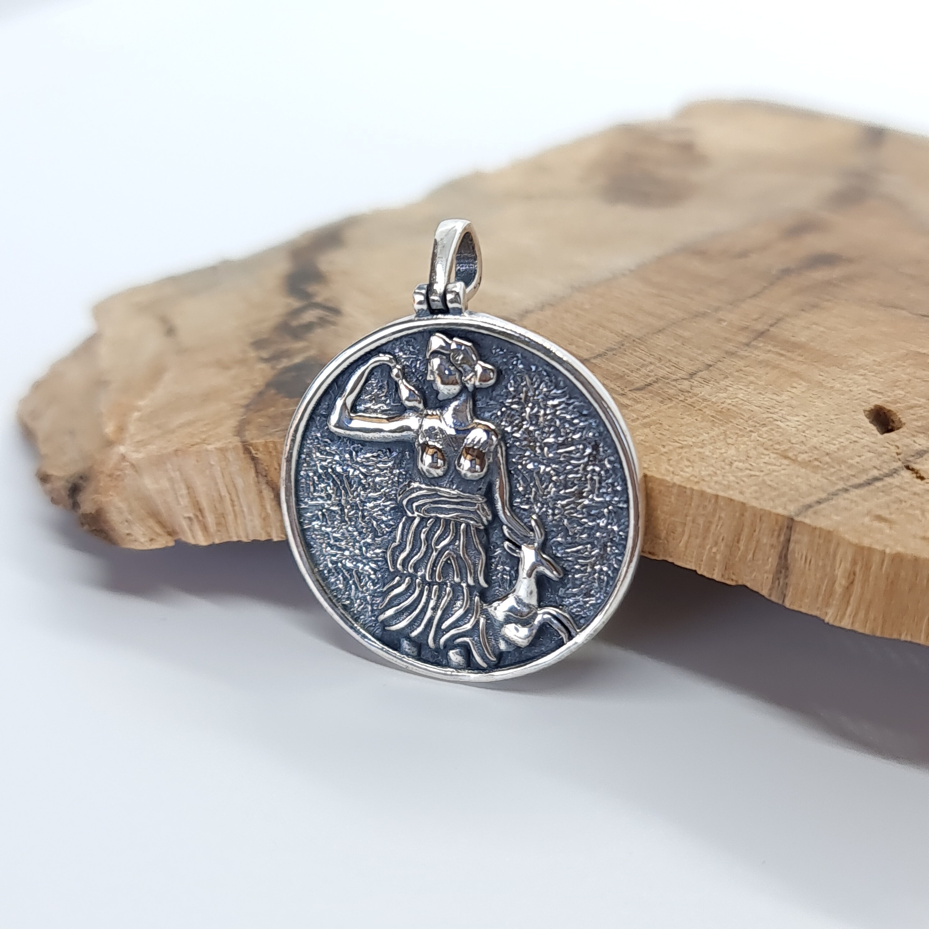 Silver Artemis Necklace Greek Myth Goddess Artemis Pendant - Etsy