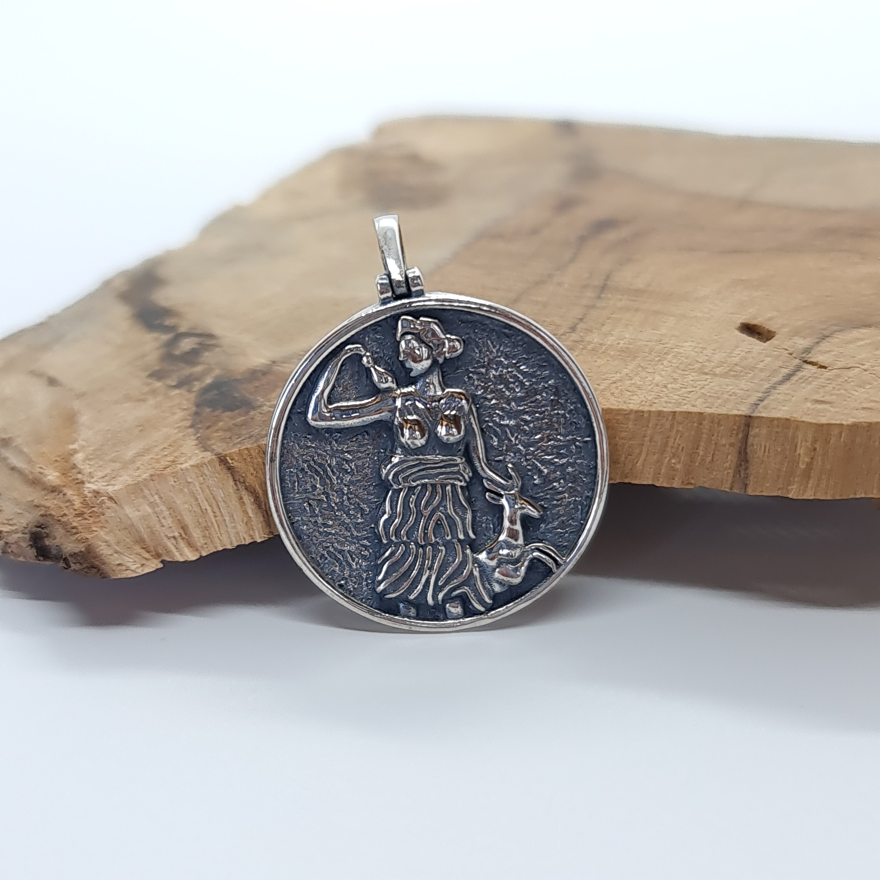Silver Artemis Necklace Greek Myth Goddess Artemis Pendant - Etsy