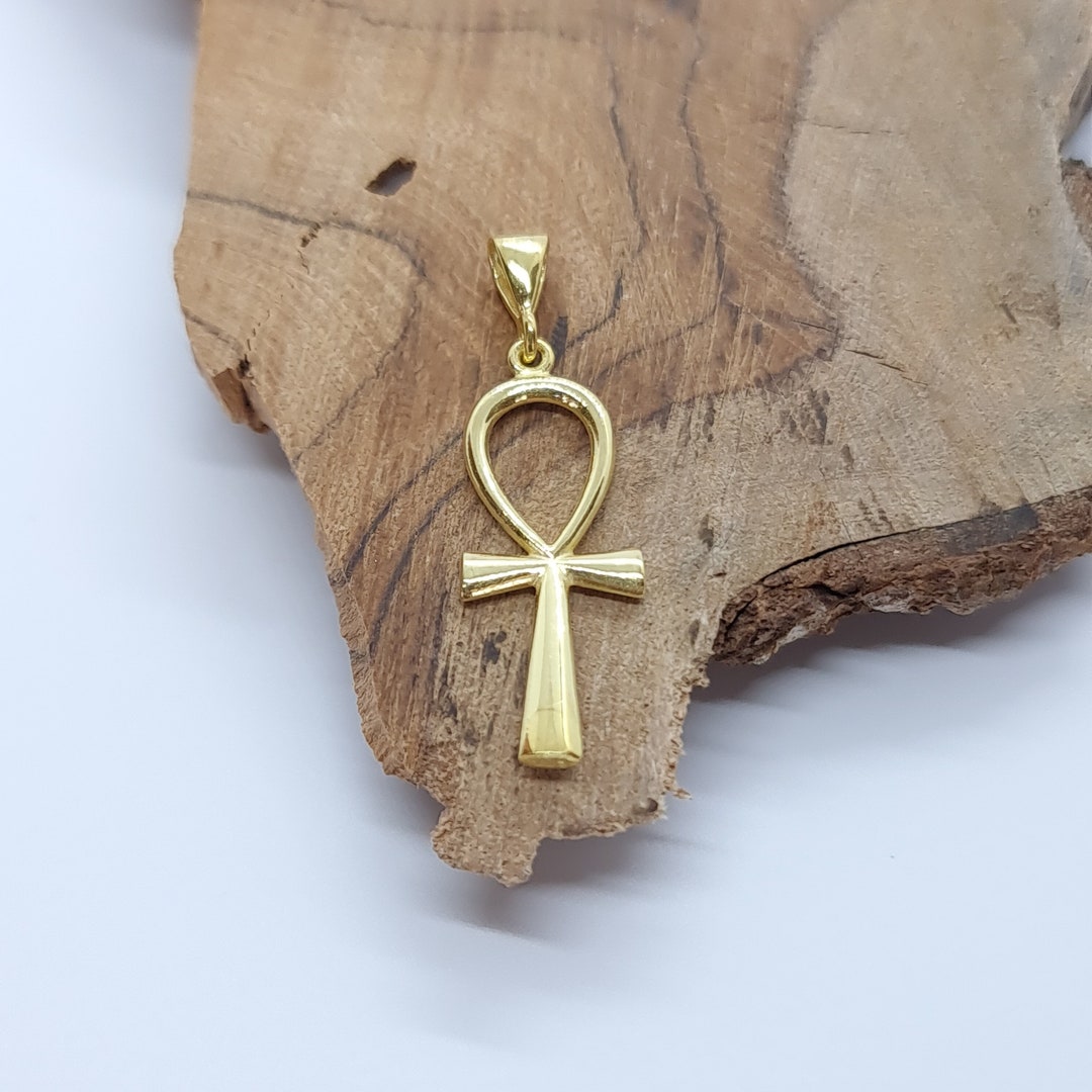 Minimal Gold Ankh Necklace | Minimalist Egyptian Jewelry, Unisex Ankh ...