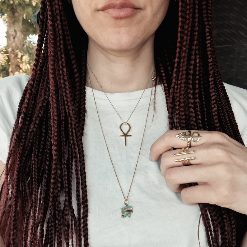 Handmade 14k Solid Gold Ankh Pendant | Egyptian Jewelry - Etsy