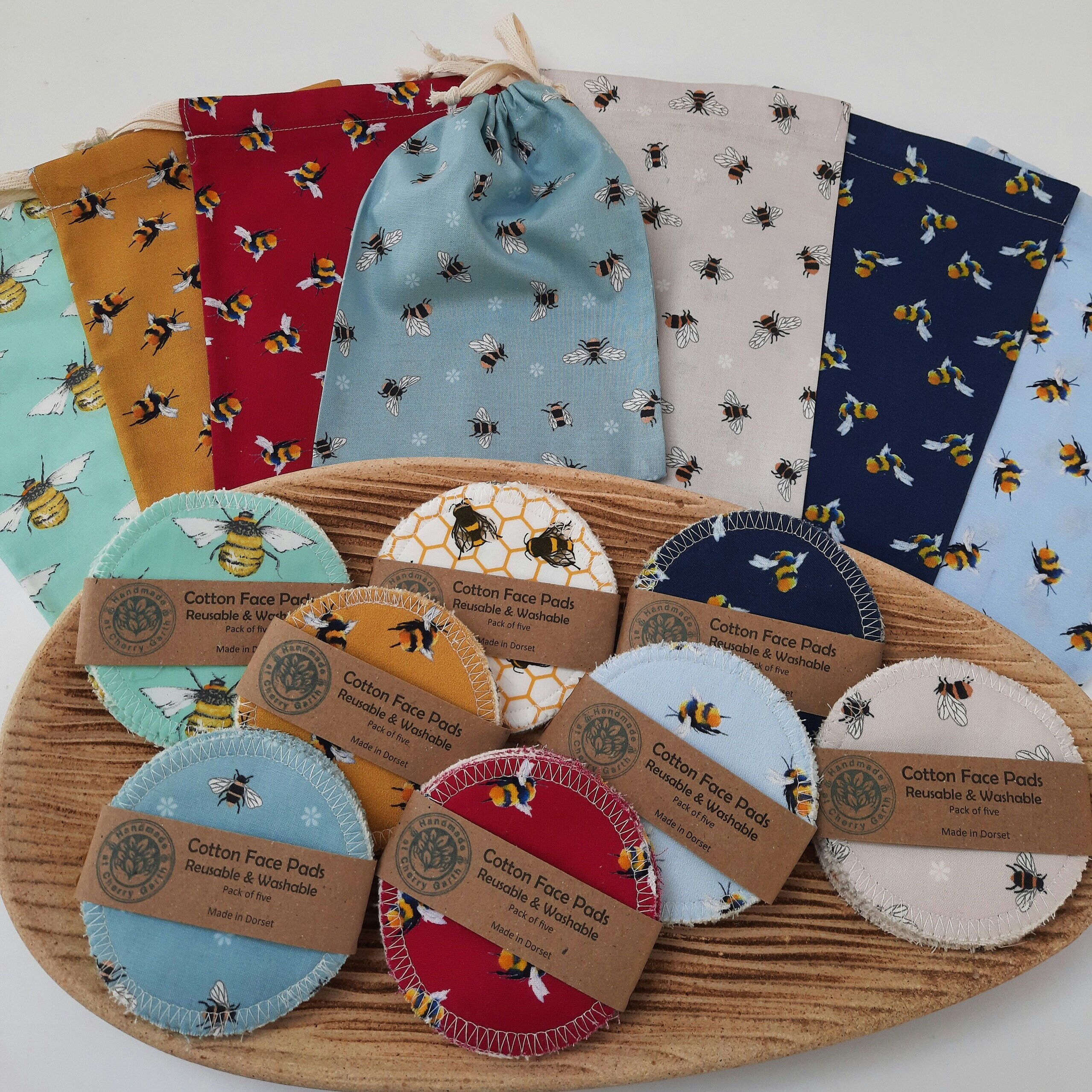 Reusable Cotton Face Pads / Little Wash Bag / Make up Remover - Etsy UK