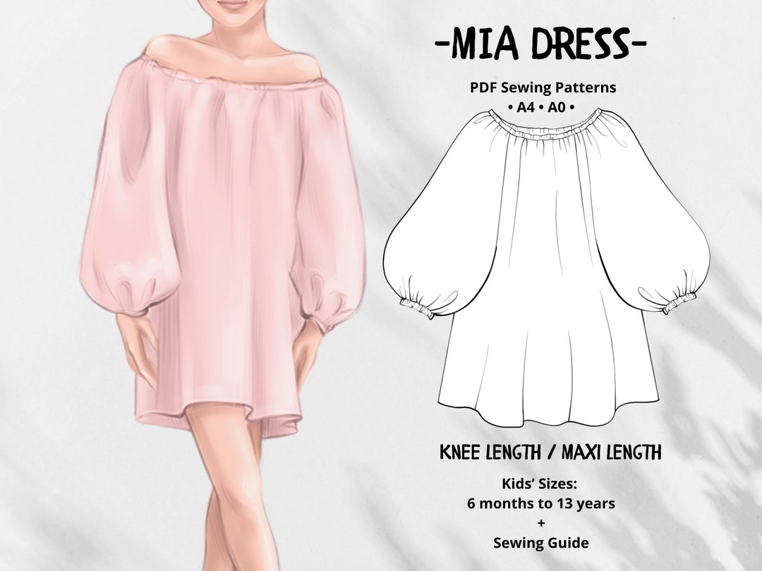 Flowy Dress Pattern for Girls , Cute Dress Pattern, Easy Sewing Dress ...