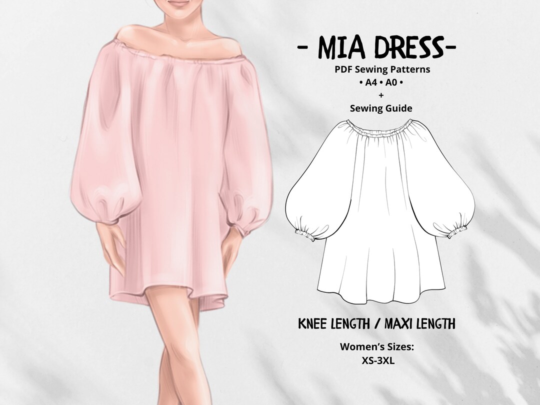 Easy Womens Dress Pattern, Linen Dress Pattern for Women, Beginner ...