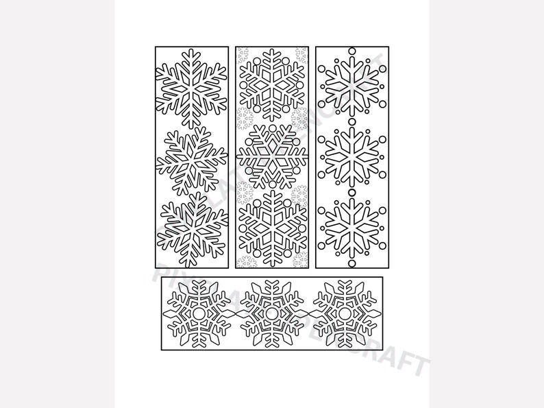 Printable Christmas Coloring Bookmarks: DIY Holiday Activity (PDF) - Etsy
